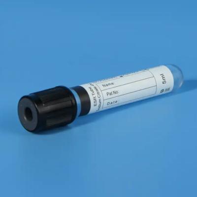 China ESR Vacuum Blood Collection Tube For Hospital Laboratory Black Top CE for sale