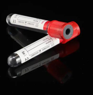 China Medical Supplies 13*75mm 4ml Red Blood Collection Tube With Yellow Cap Color And Clot Activator for sale