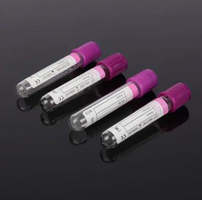 Cina Consumabili medici Tubo di raccolta dei campioni di sangue EDTA Sterile Vetro usa e getta PET Tubo di prova a vuoto per il sangue in vendita