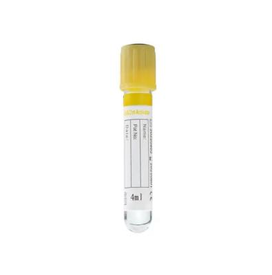 China Yellow 13*75mm Glass Separation Gel Vacuum Blood Collection Tube 1-10ml Capacity for sale