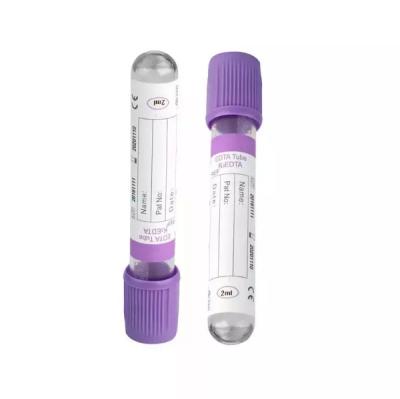 China Purple 13*75mm Disposable Vacuum Blood Collection Tube for sale