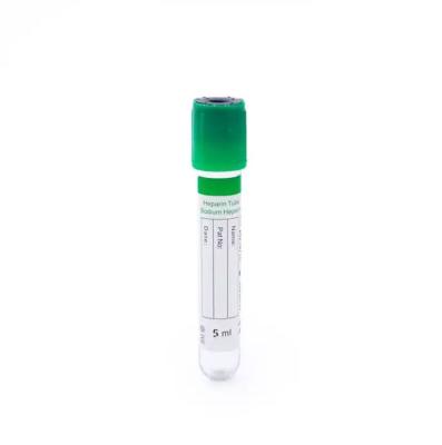 China Green cap, lithium heparin/lithium heparin additive disposable vacuum blood collection tube for sale