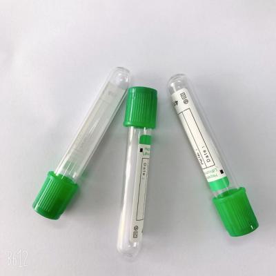 China Green-Top Lithium Heparin Tube with Additive/Non-Additive for Routine Chemistry Tests for sale