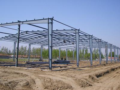 China Wide Span Steel Structure Warehouse Painted Galvanized Surface Treatment for sale