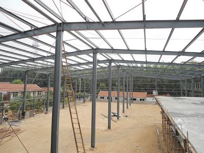 China Warmgewalst staalframe Gebouwen Gespannen geprefabriceerde staalconstructie Te koop