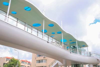 Cina Sovrappasso pedonale prefabbricato in acciaio con struttura a H e trave a I, ponte personalizzabile in vendita