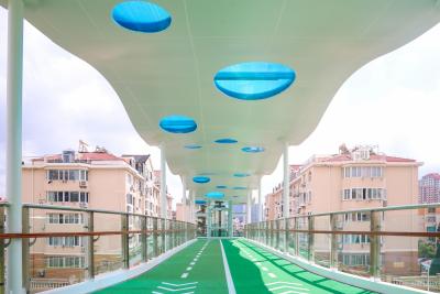 Cina Sovrappasso pedonale prefabbricato in acciaio con struttura a H e trave a I, ponte personalizzabile in vendita