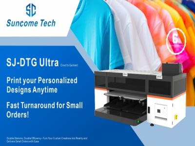 China Dual-Platen DTG Printer with ultra-low ink cost White & color output in one pass, high efficiency, vivid details, ideal for custom apparel production. for sale