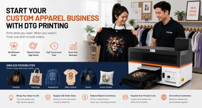 China Direct to Garment (DTG) Printer for Custom T-Shirt Printing | Commercial DTG Printing Machine for Print-on-Demand, Clothing Brands, Print Shops & Apparel Business for sale