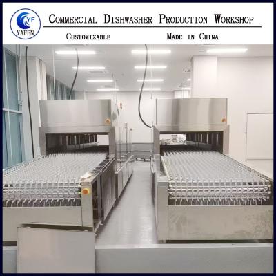 China Large Capacity Commercial Dishwasher Intelligent For Cleaning Disinfecting Drying Tableware for sale