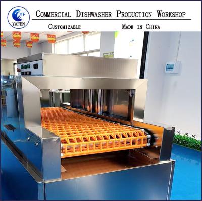 China Inclined Insert Commercial Dishwasher Intelligent Large Flat Long Dragon Dishwasher for sale