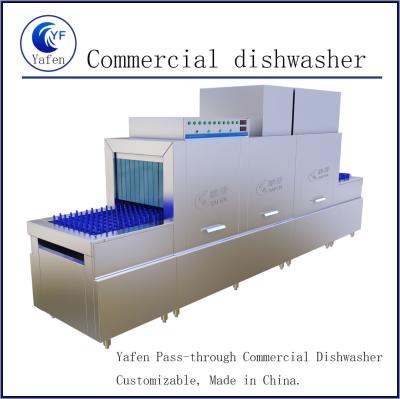China 77KW / 380V Long Dragon Dishwasher To Clean Disinfect Dry Tableware for sale
