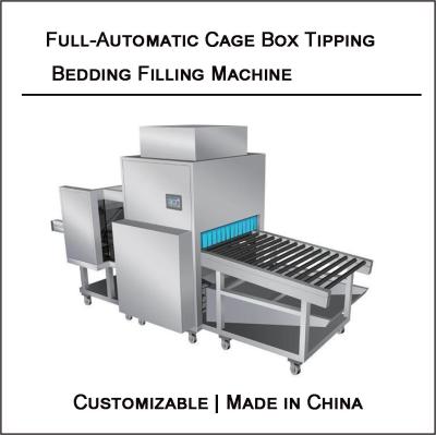 China Fully Automatic Precise Lab Animal Equipment IVC Cage Flipping Bedding Filling Machine for sale