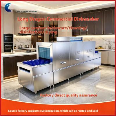 China Commercial Conveyor Dishwasher, Fully Automatic Integrated Large Equipment for Washing and Dishing Utensils for Hotels and Canteens for sale