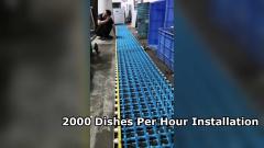 On-site Actual Shooting of Commercial Dishwasher Conveyor Belt Installation