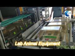 fully automatic precise lab animal equipment ivc cage flipping bedding filling machine