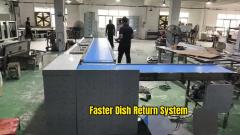 Conveyor belt for tableware recycling assembly line