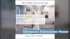 Ultrasonic Dishwasher Cleans Tough Grease