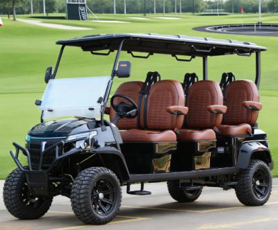 China Flagship Luxury High-Chassis Electric Golf Cart 6 Forward-Facing PT-PBT Seats with All-Terrain Tires for Golf Clubs and Resorts for sale