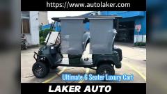 High-End Luxury Electric Golf Cart with Custom Sunshade Curtain