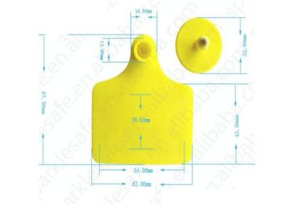 Китай Printable безопасное Rfid маркирует для скотин и овец/маркировать желтого цвета животного продается