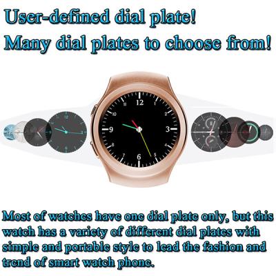 China MTK2502C 1.3 Inches HD IPS Round-shaped Screen Smart Watch Phone Supports GSM quad-band SIM card and TF card for sale