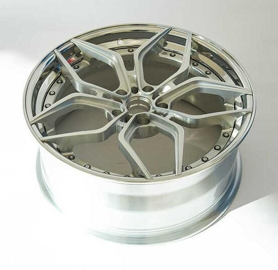 Quality 2 Piece Forged Wheel 20 Inch Brushed and Polished Car Wheel for sale