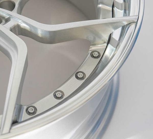 Quality 2 Piece Forged Wheel 20 Inch Brushed and Polished Car Wheel for sale