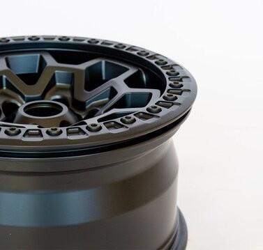 Quality 17 Inch Offroad Custom Forged Beadlock Wheels 17 X 9 Alloy Beadlock Matte Black for sale