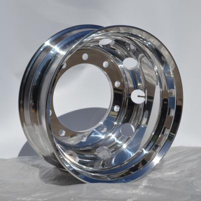 Cina 22.5x9 PCD 335mm Forgiato di alluminio ruote di camion pesante ET152 26,7 kg per il trasporto a lunga distanza in vendita