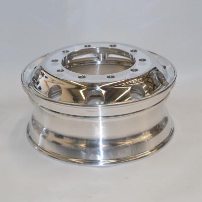 Cina 22.5x9 PCD 335mm Forgiato di alluminio ruote di camion pesante ET152 26,7 kg per il trasporto a lunga distanza in vendita