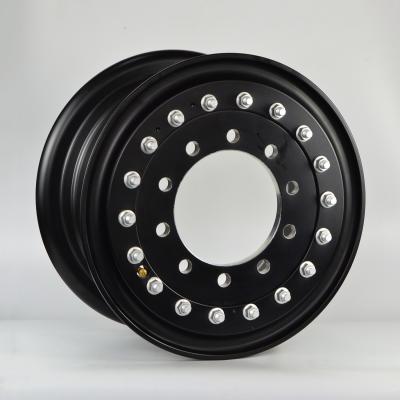 China 20 polegadas de pintura preta forjada roda de liga de alumínio para caminhão especial A 6061 T6 matéria-prima em alta demanda à venda