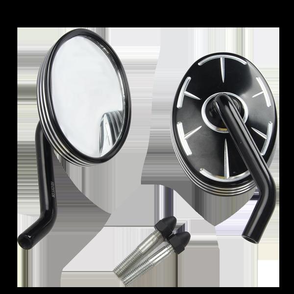 Quality Aluminum Alloy Rearview Mirror Series Anti-Glare and Weatherproof Round Black for sale