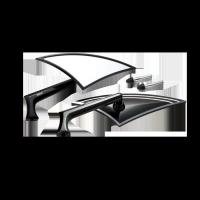 China Triangular Wing-Shaped Waterproof & Rust-Resistant Motorcycle Rearview Mirrors for sale