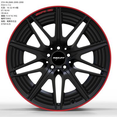 China Op maat gemaakte velgen gesmeed wiel 17-26 inch Aluminium passagierswagen wiel Te koop