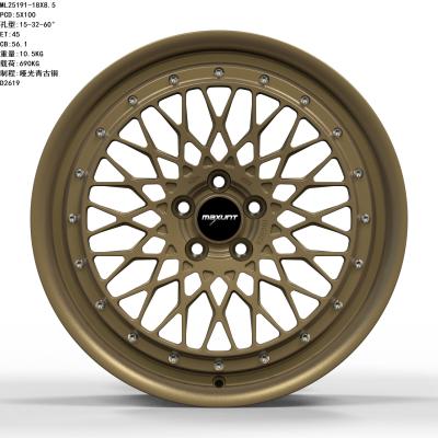 China 18*8.5 Forged Aluminum Satin Blue Bronze Wheels 5*100 New Customized for Modified Car for sale