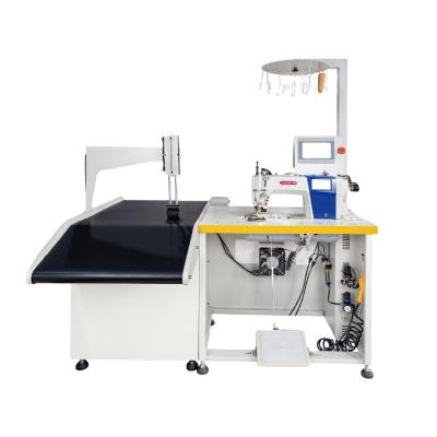 China Automatische Zuführmaschine Industrielle Gürtel-Stil Sechs synchrone Textilgewebe Kantenmaschine zum Nähen zu verkaufen