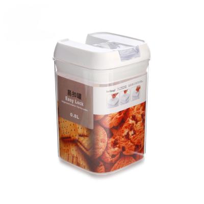 China Customized Space-Saving 0.8L Airtight Plastic Dry Food Storage Container for Kitchen Use for sale