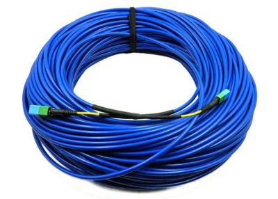 China Single Mode Outdoor Fiber Patch Cord , MTP MPO Armored Fiber Optic Patch Cord for sale