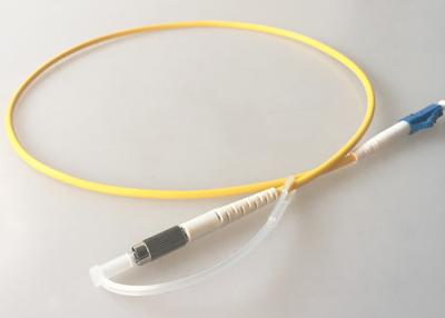China DIN To LC 2MM Patch Cord , 1 Core Single Mode Yellow Fiber Patch Cord for sale