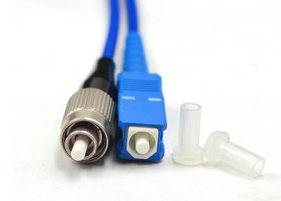 China Plastic FC SC Optical Patch Cord 1 Meter Long 1 Core POF Type Black Color for sale