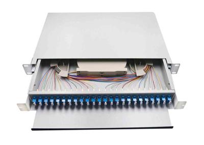 China LC Duplex Fiber Optic Patch Panel 24 Port 48 Cores 3 Years Warranty for sale