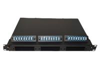 China Rack Mounted 1U Fiber Patch Panel With 48 Cores LC Pigtail Single Mode Type for sale