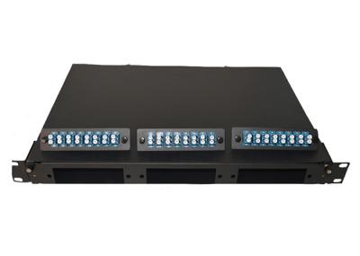 China Rack Mounted 1U Fiber Patch Panel With 48 Cores LC Pigtail Single Mode Type for sale