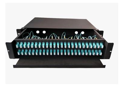 China 2U 48 Port Fiber Patch Panel , Rack Mounted 96 Cores LC Fiber Patch Panel for sale