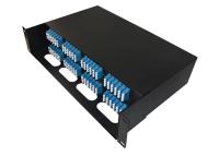 China 192 Cores 2U Fiber Patch Panel , MPO MTP To LC Rack Mount Patch Panel for sale