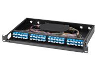 China 96 Cores Single Mode Fiber Patch Panel , 1U Rack Mount Fiber Patch Panel for sale