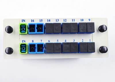 China Micro Module 1x16 PLC Splitter SC APC UPC Connector One Year Warranty for sale