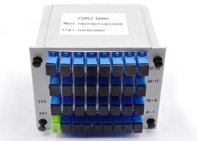 China 1x32 SC UPC Fiber Optic Splitter For Termination Box Low Insertion Loss for sale
