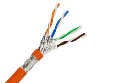China 0 . 57MM Cat 7 Network Cable , Bare Copper Conductor SFTP Cat7 Cable for sale